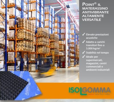 POINT® il materassino antivibrante altamente versatile | Isolgomma
